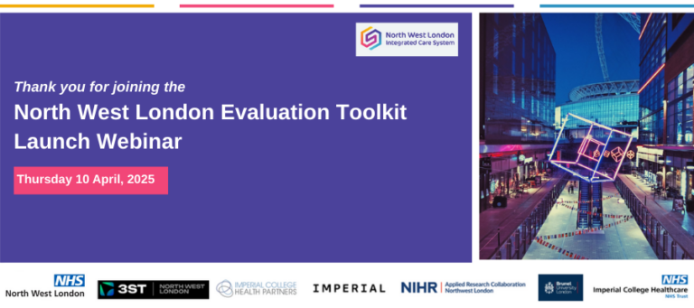 Launch of North West London Evaluation Toolkit